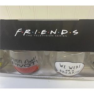 FRIENDS | Kitchen | Friends Tv Show Curved Table Wine Glass 4 Pack 2oz ...